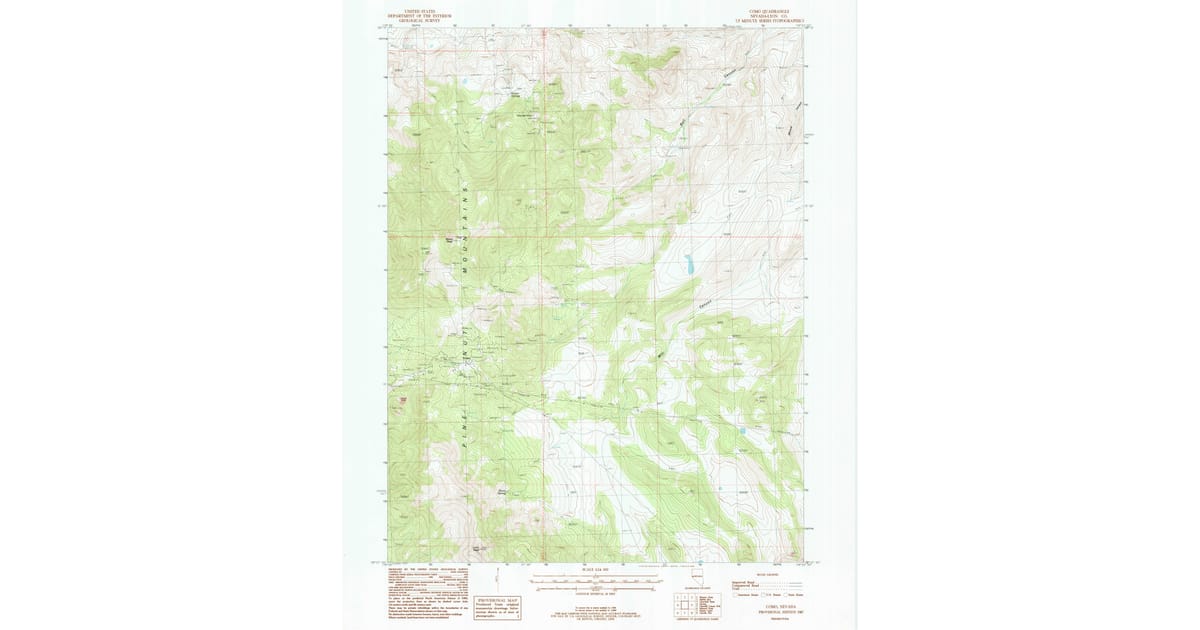 1987 Map of Como, Lyon County, NV — High-Res | Pastmaps