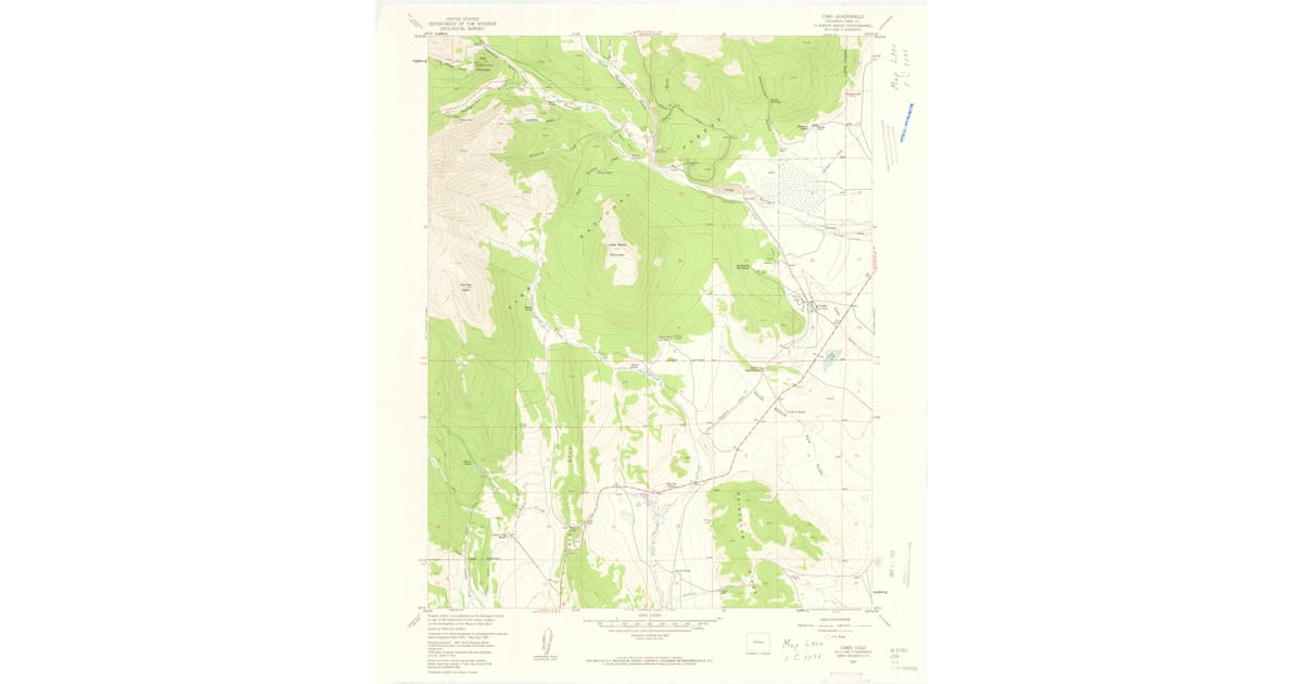 1957 Map of Como, Park County, CO — High-Res | Pastmaps