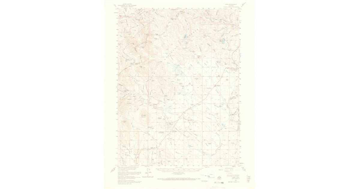 1958 Map of Como, Park County, CO — High-Res, 1969 Print | Pastmaps