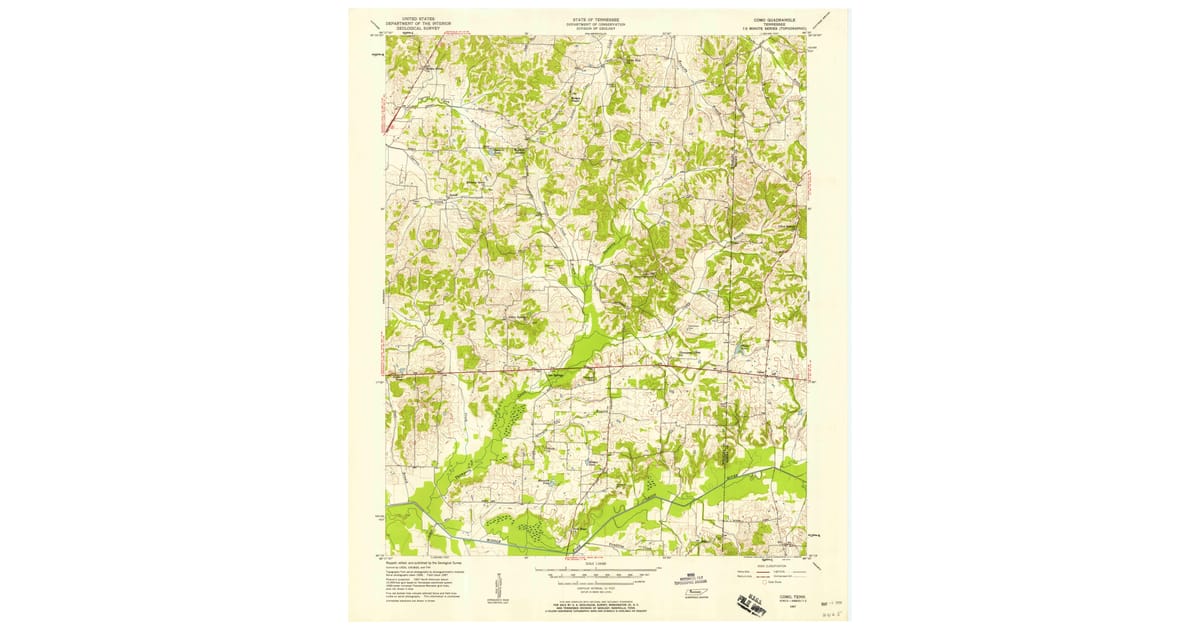 1957 Map of Como, Weakley County, TN — High-Res | Pastmaps
