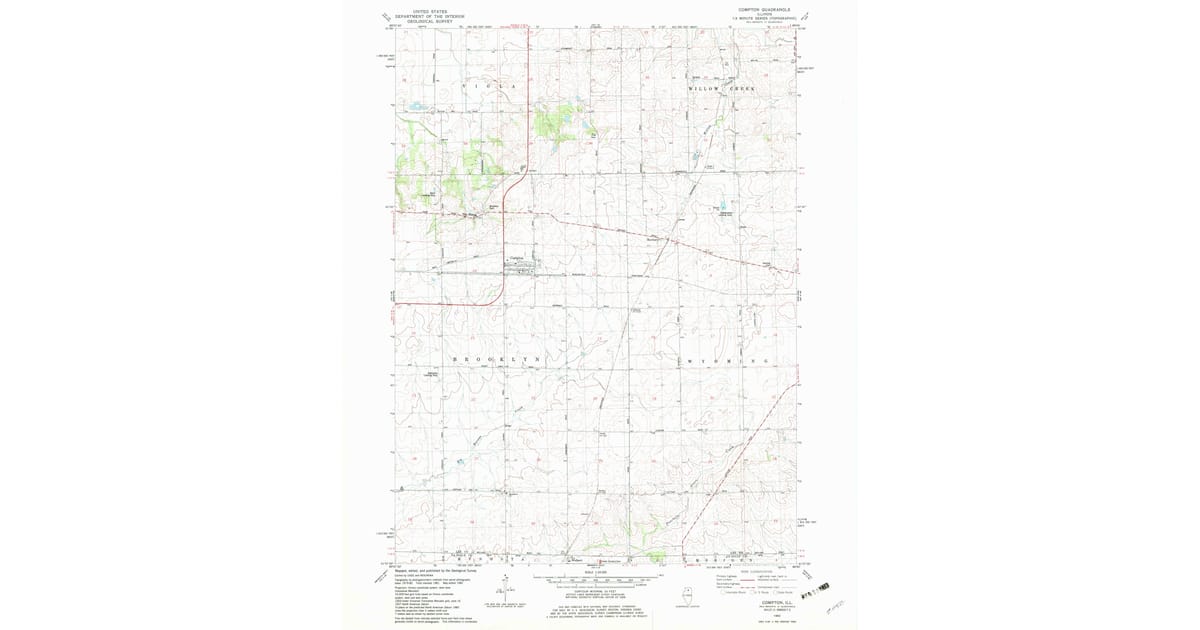 1982 Map of Compton, IL — High-Res | Pastmaps
