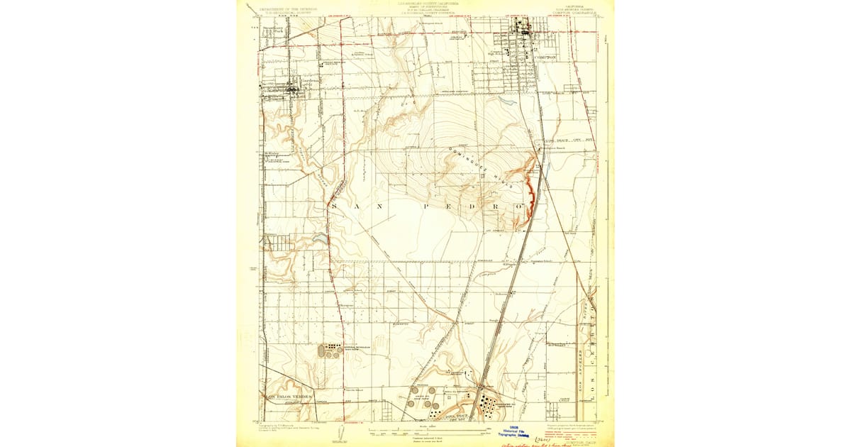 1924 Map of Compton, CA — High-Res | Pastmaps