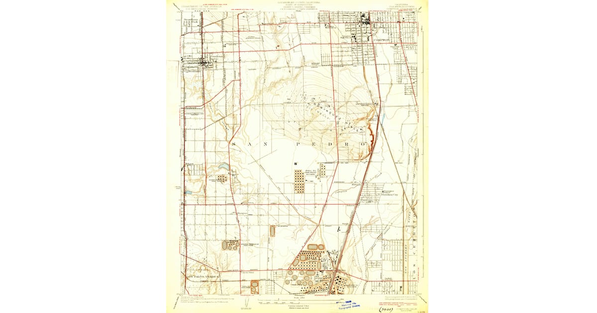 1930 Map of Compton, CA — High-Res | Pastmaps