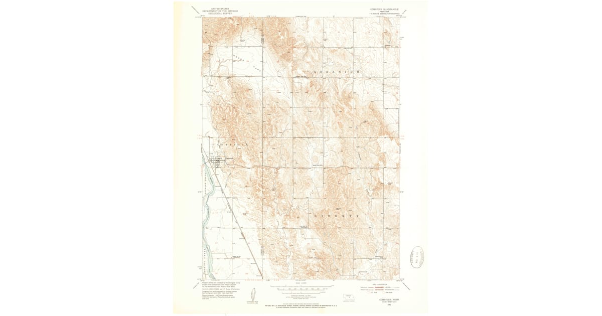 1952 Map of Comstock, NE — High-Res | Pastmaps