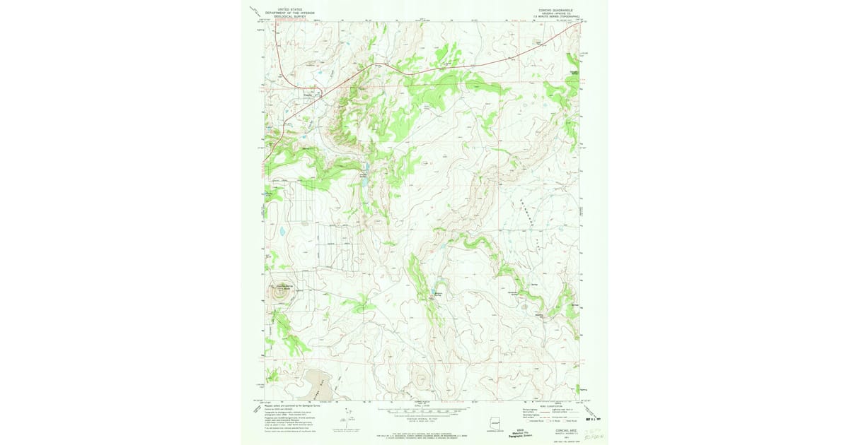 1971 Map of Concho, AZ — High-Res | Pastmaps