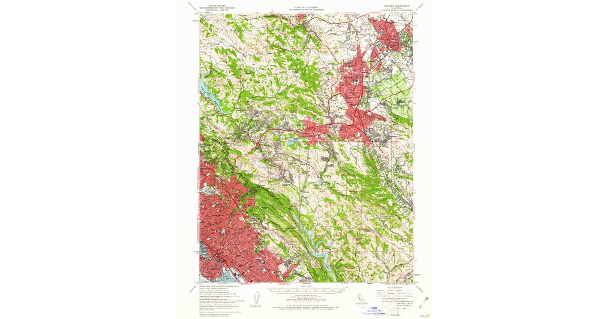 1959 Map of Concord, CA — High-Res | Pastmaps
