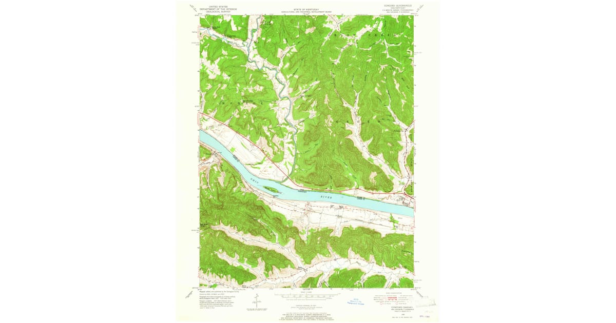 1949 Map of Concord, KY — High-Res | Pastmaps