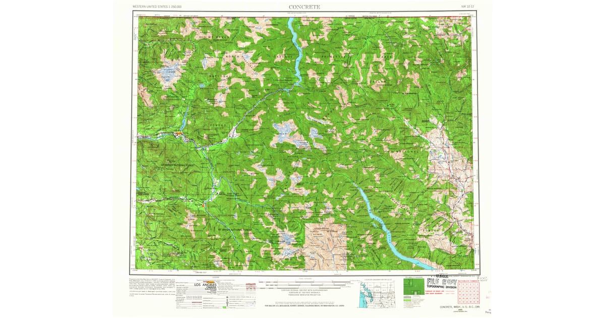 1950s Maps of Domke Lake Resort, WA | Pastmaps