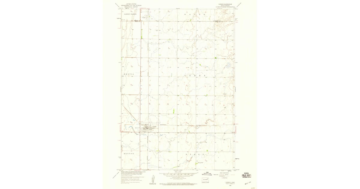 1958 Map of Conde, SD — High-Res | Pastmaps
