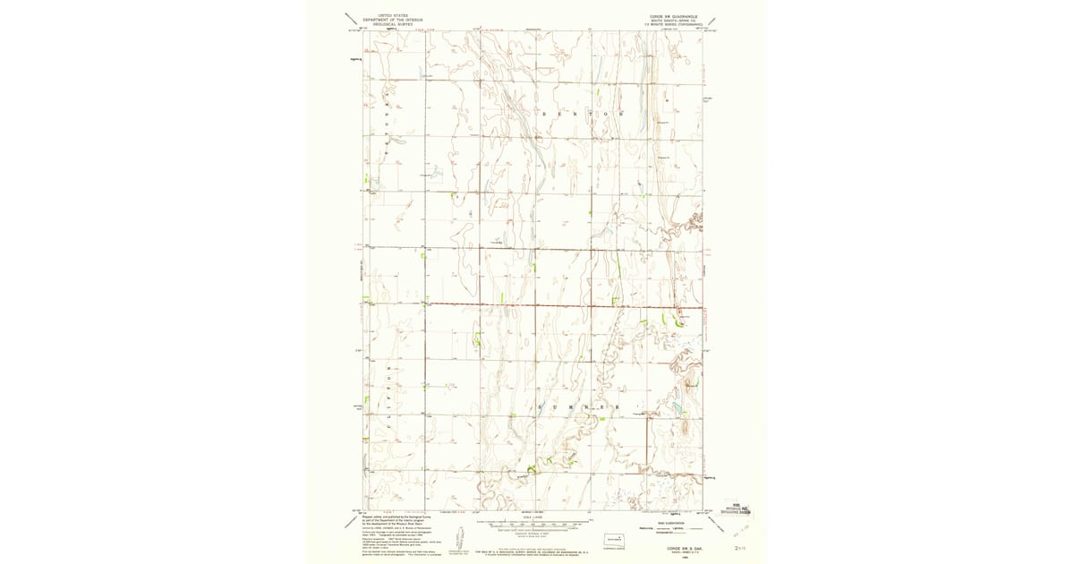 1960s Maps of South Dakota | Pastmaps