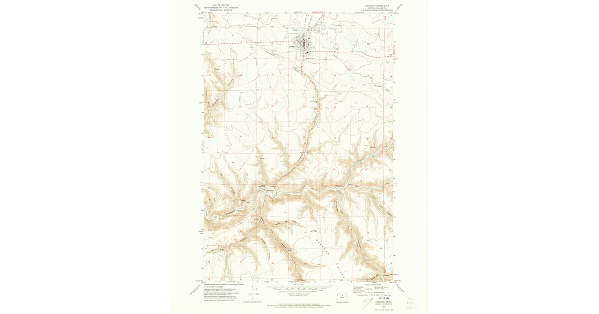 1970 Map of Condon, OR — High-Res | Pastmaps