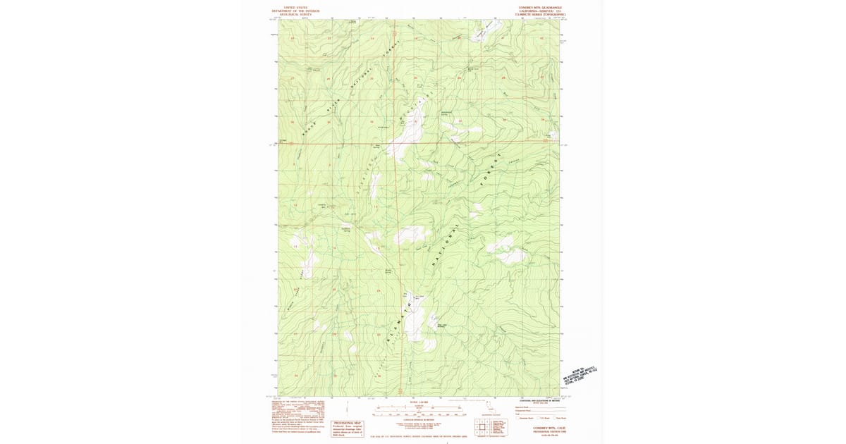1983 Map of Condrey Mtn, Siskiyou County, CA — High-Res | Pastmaps
