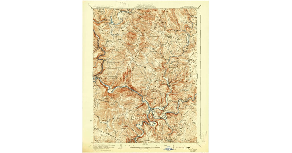 1922 Map of Confluence, PA — High-Res, 1930 Print | Pastmaps
