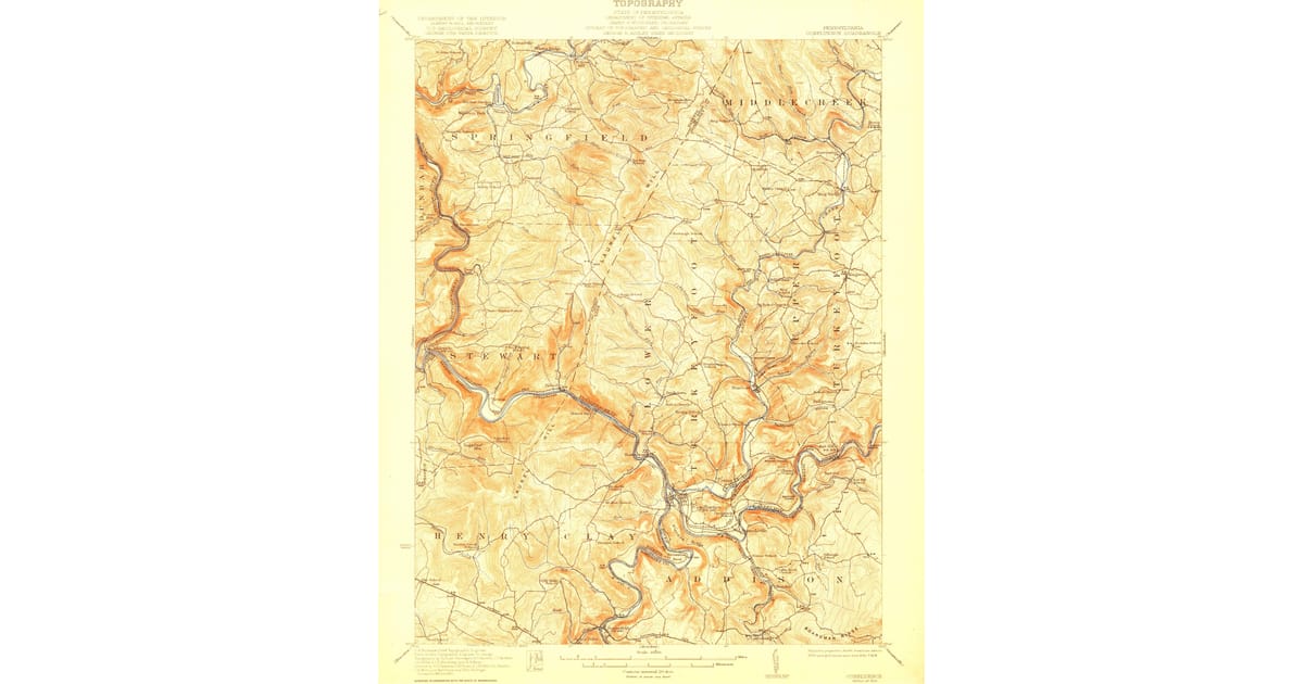 1922 Map of Confluence, PA — High-Res | Pastmaps