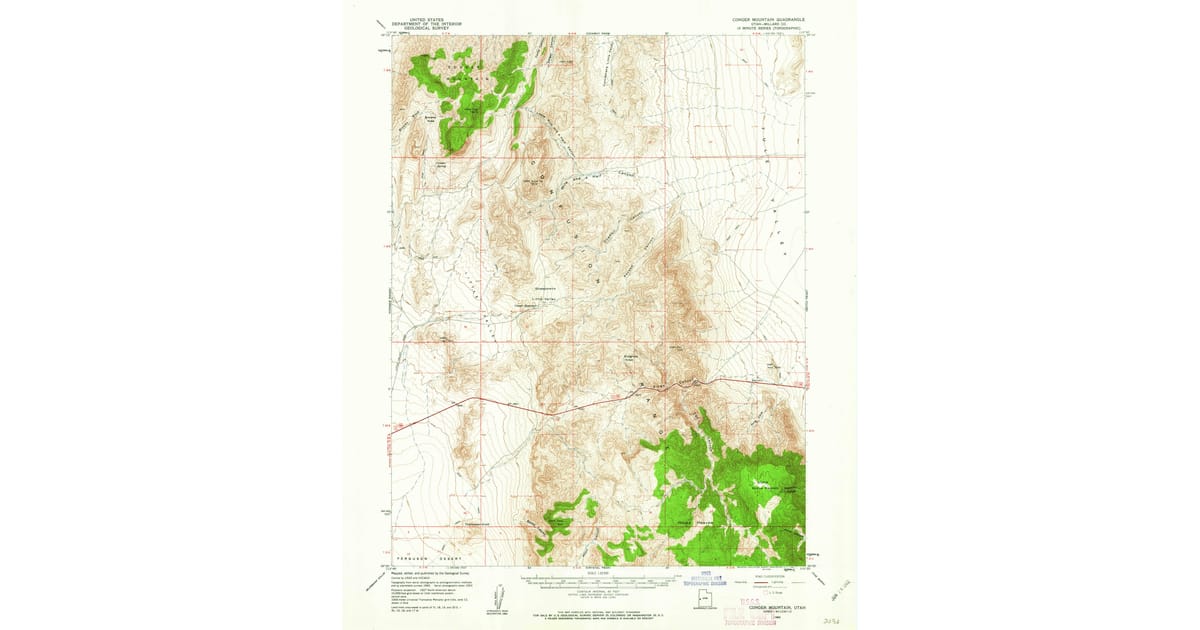 1960 Map of Conger Mountain, Millard County, UT — High-Res | Pastmaps