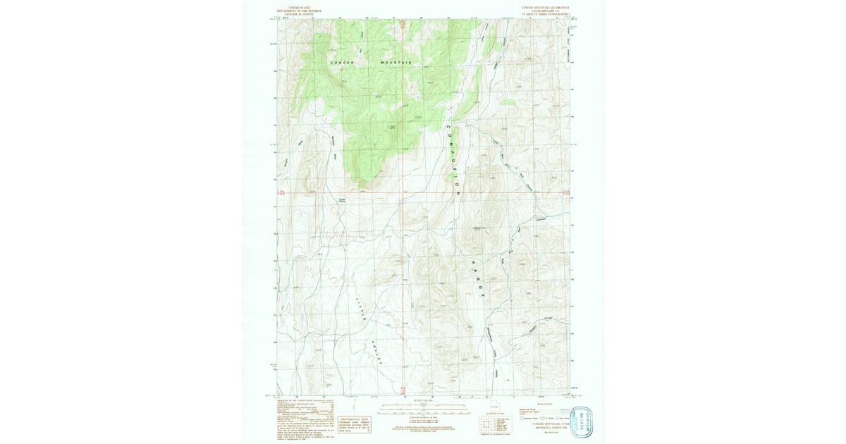1991 Map of Conger Mountain, Millard County, UT — High-Res | Pastmaps