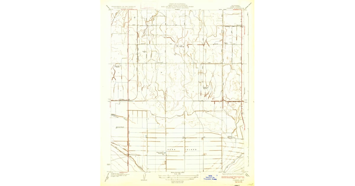 1933 Map of Conner, Kern County, CA — High-Res | Pastmaps