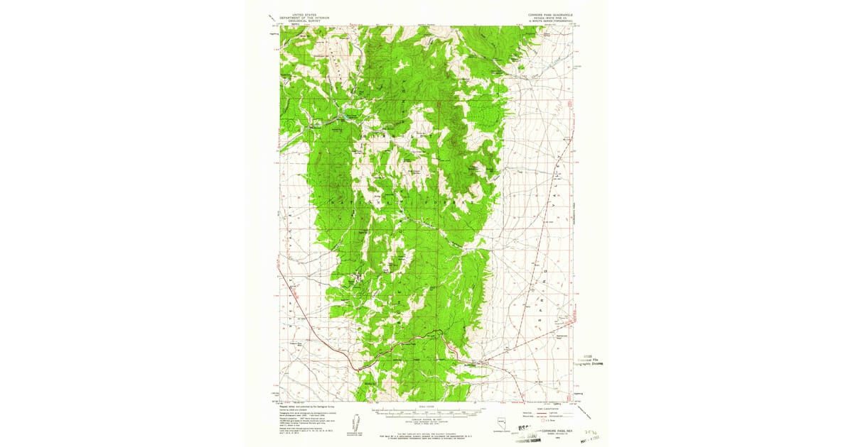 1959 Map of Connors Pass, White Pine County, NV — High-Res | Pastmaps