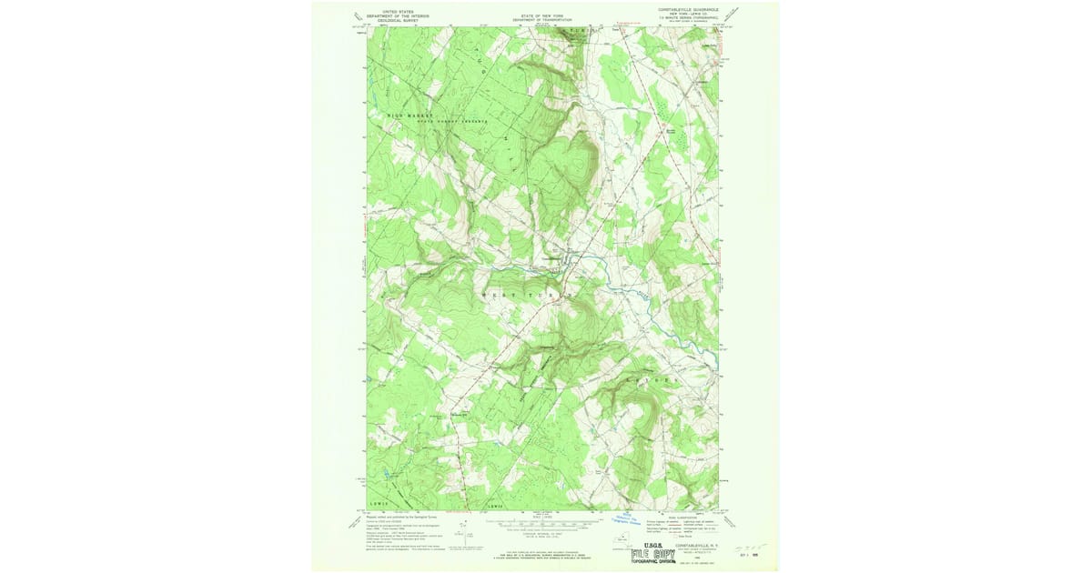 1966 Map of Constableville, NY — High-Res | Pastmaps