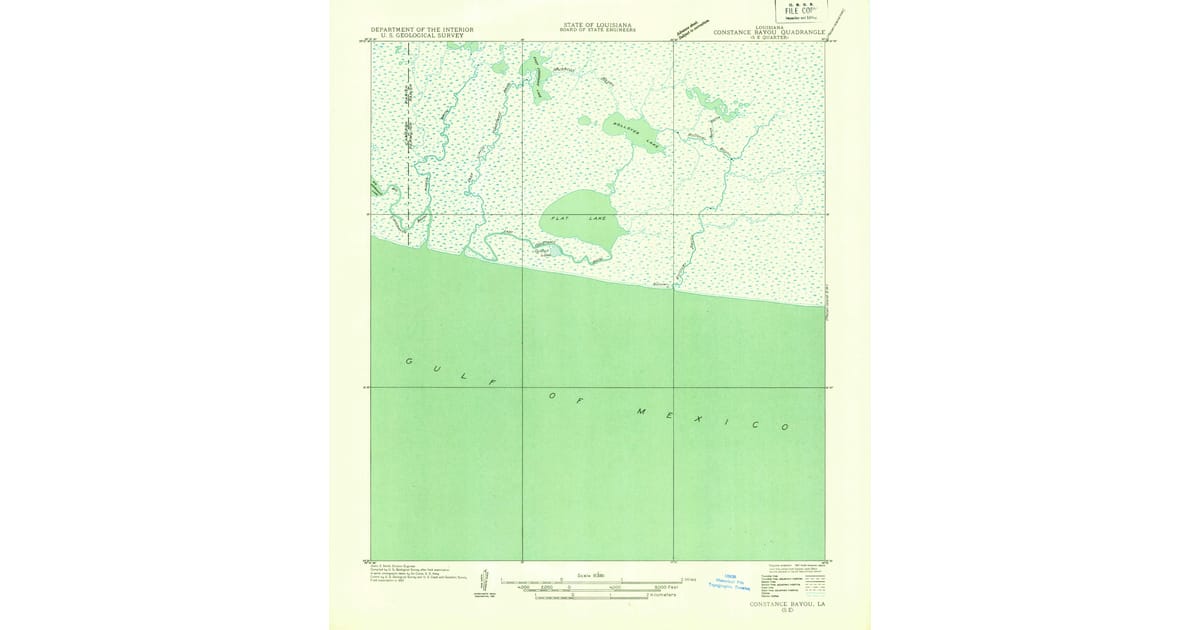 1932 Map of Constance Bayou SE, Vermilion Parish, LA — High-Res | Pastmaps