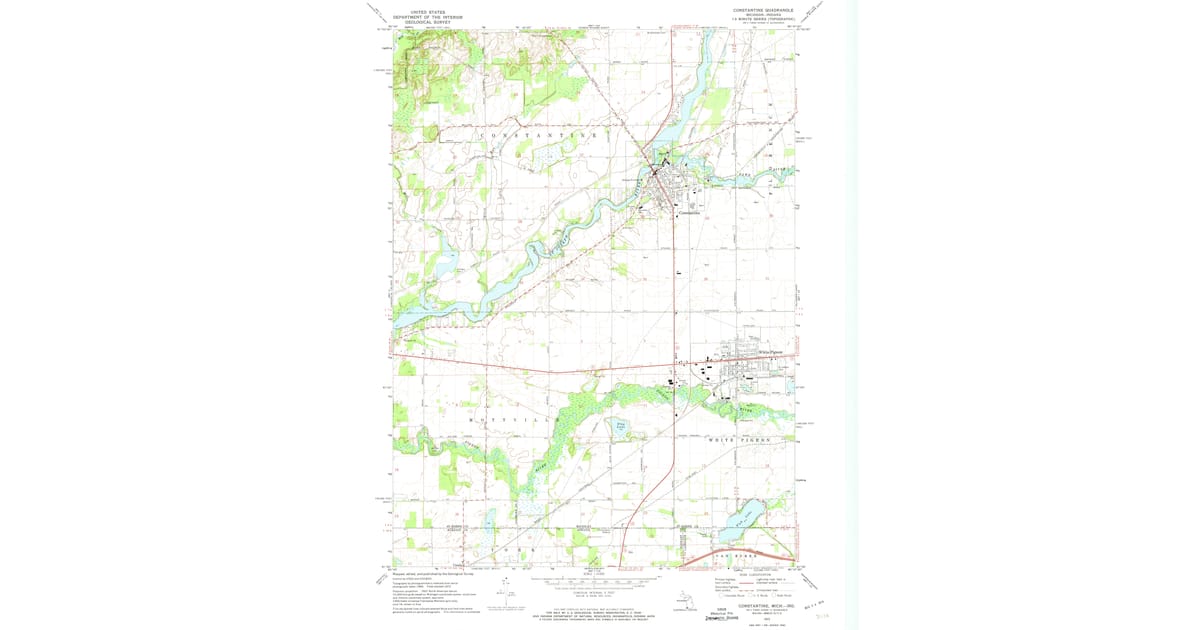 1972 Map of Constantine, MI — High-Res | Pastmaps