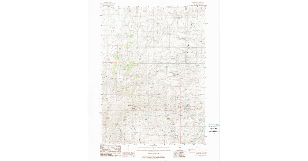1989 Map of Contact, Elko County, NV — High-Res | Pastmaps