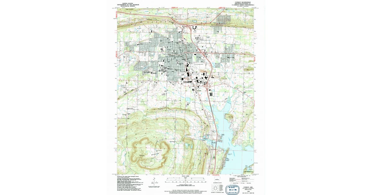 1994 Map of Conway, AR — High-Res | Pastmaps