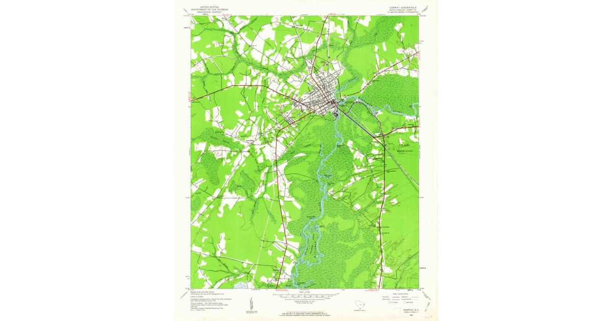 1943 Map of Conway, SC — High-Res | Pastmaps