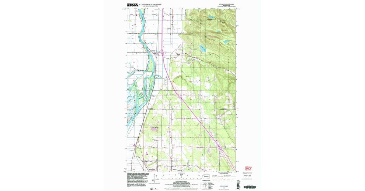 1998 Map of Conway, WA — High-Res | Pastmaps