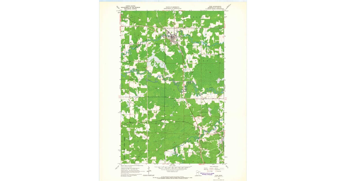 1964 Map of Cook, MN — High-Res | Pastmaps