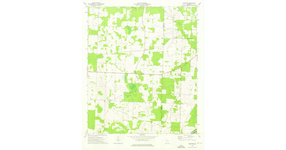 1974 Map of Cooktown, Miller County, GA — High-Res | Pastmaps