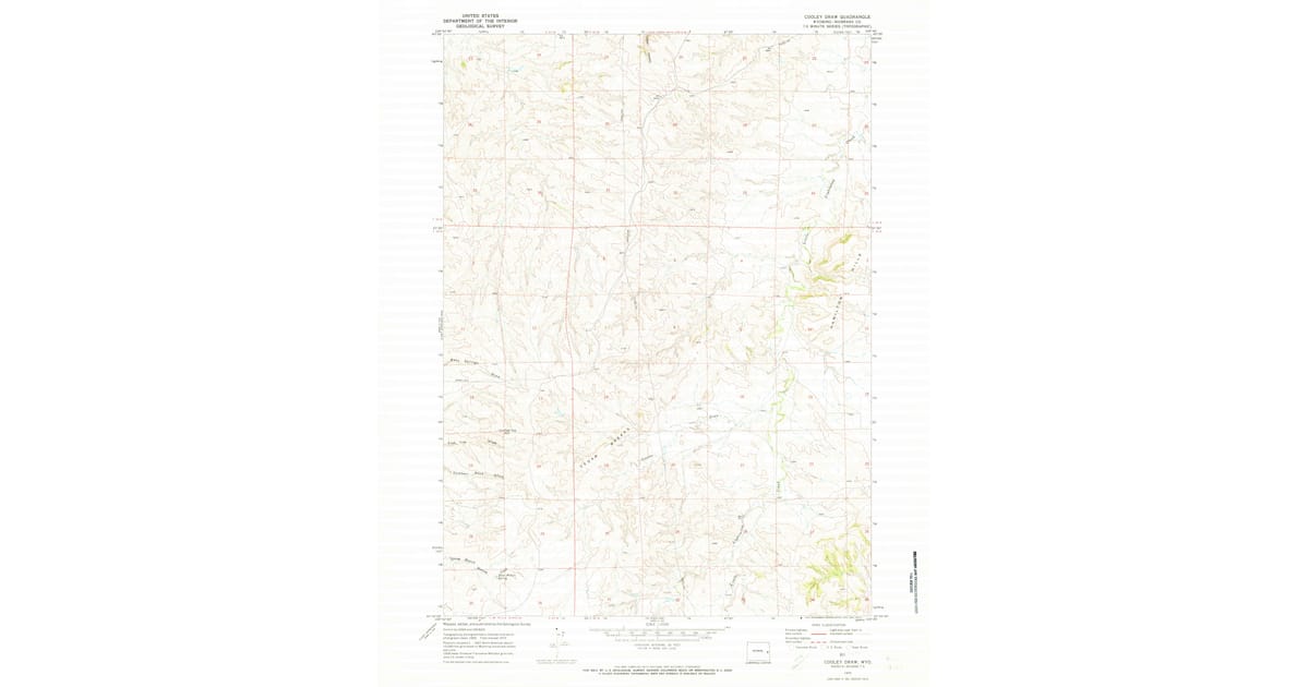 1970 Map of Cooley Draw, Niobrara County, WY — High-Res | Pastmaps