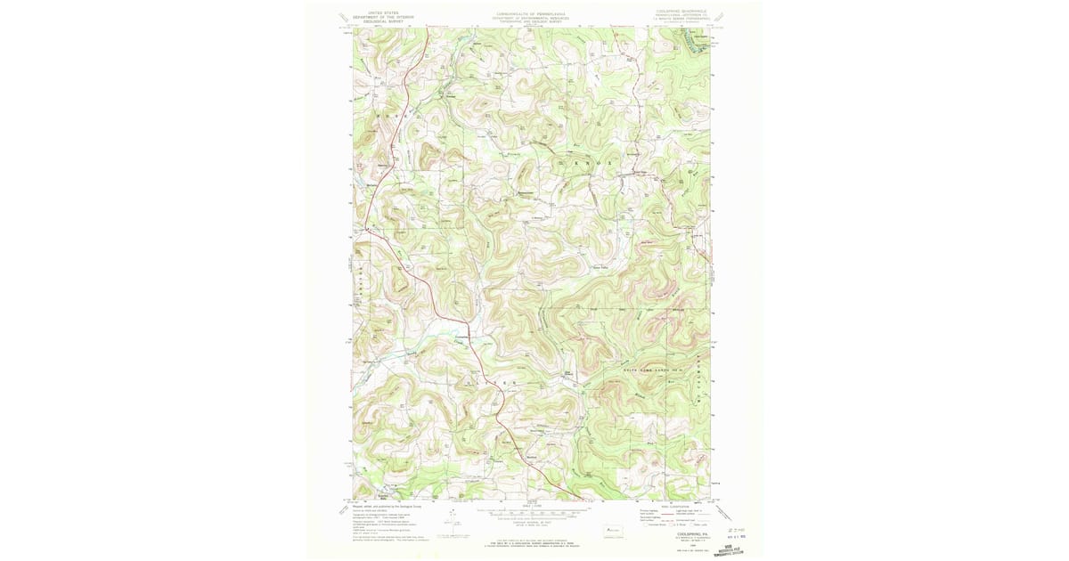 1969 Map of Coolspring, Jefferson County, PA — High-Res | Pastmaps