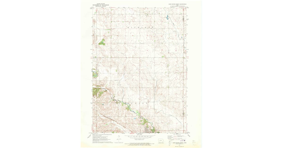 1971 Map of Coon Rapids North, Carroll County, IA — High-Res | Pastmaps