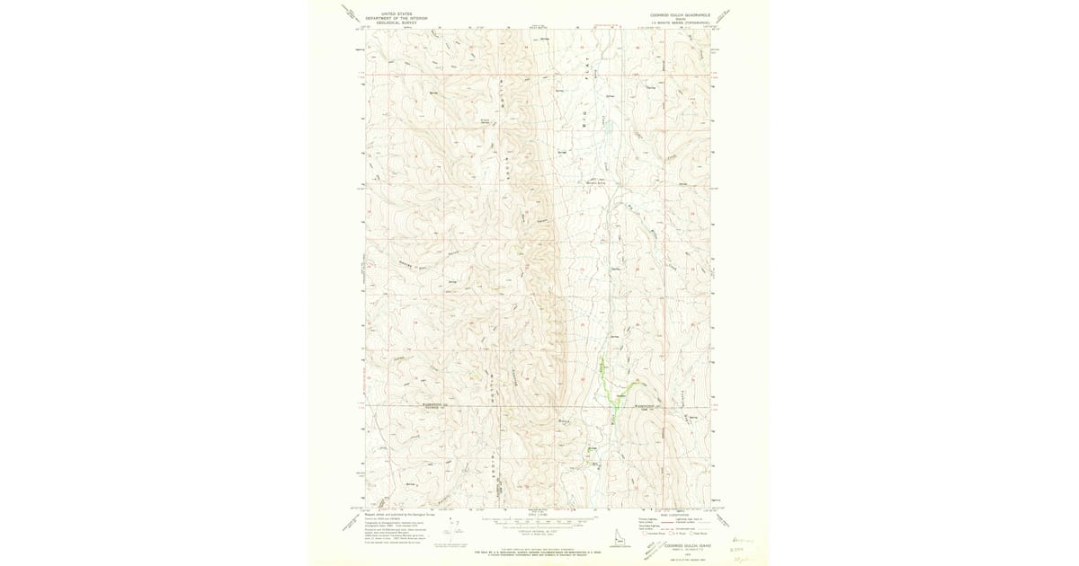 1970 Map of Coonrod Gulch, Washington County, ID — High-Res | Pastmaps