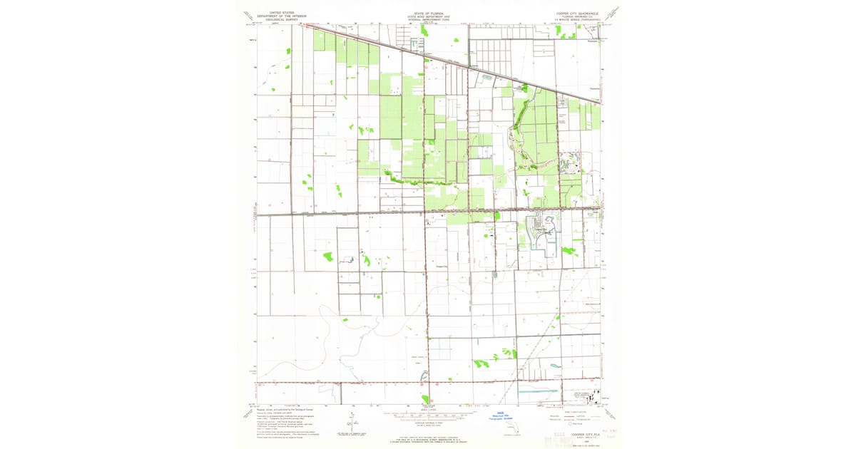 1963 Map of Cooper City, FL — High-Res | Pastmaps