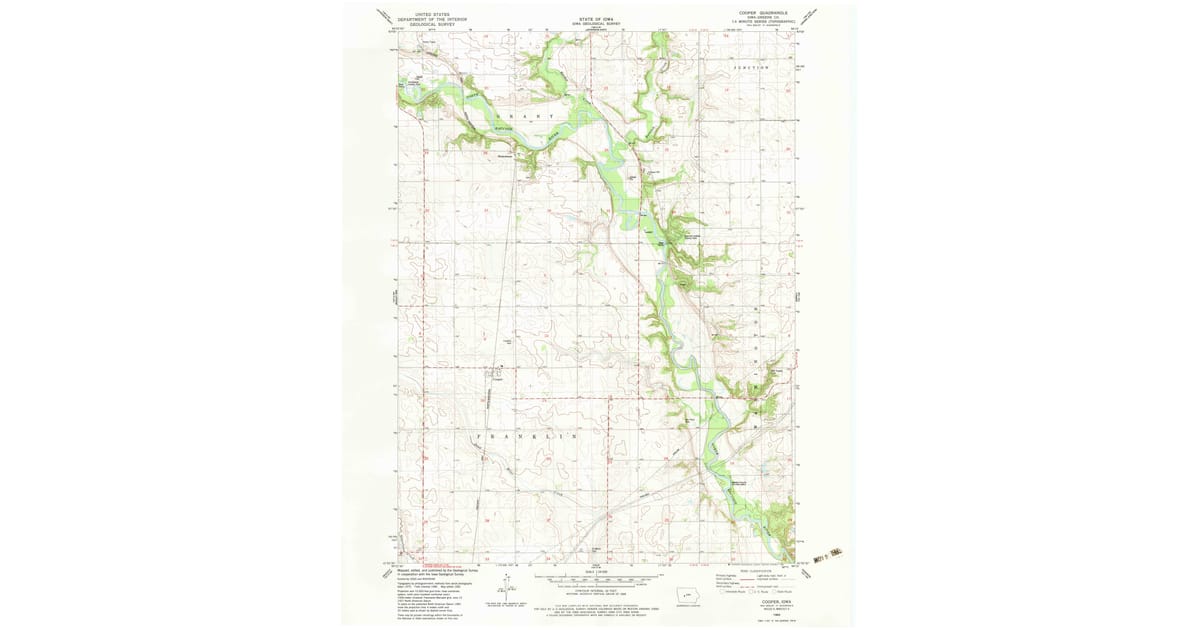 1982 Map of Cooper, Greene County, IA — High-Res | Pastmaps