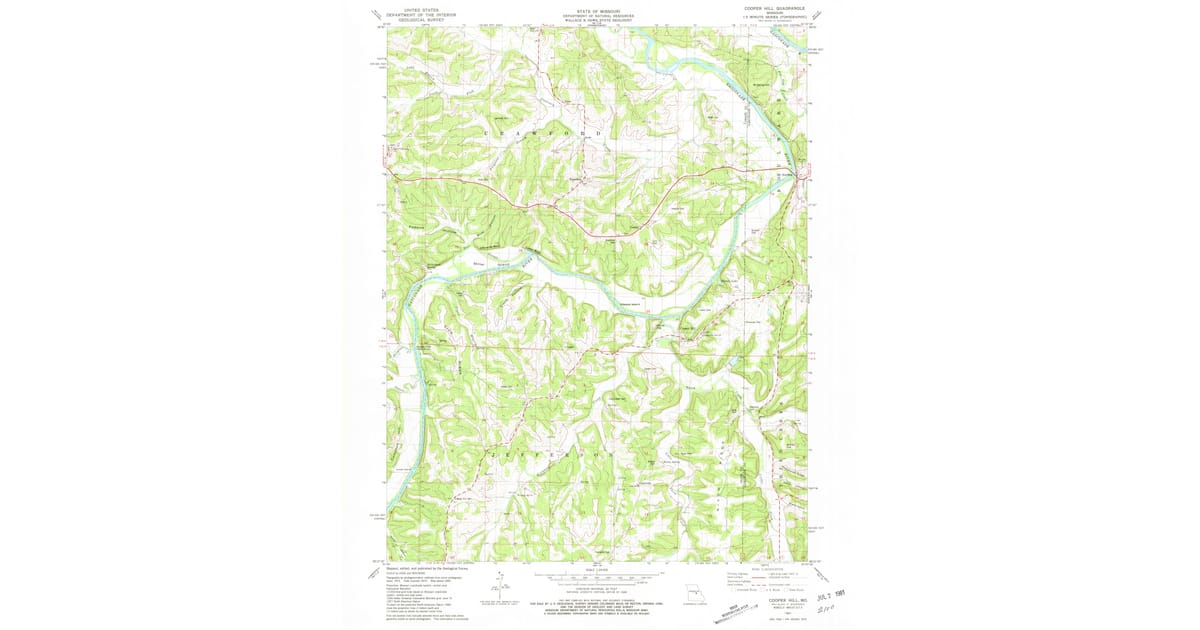 1981 Map of Cooper Hill, Osage County, MO — High-Res | Pastmaps