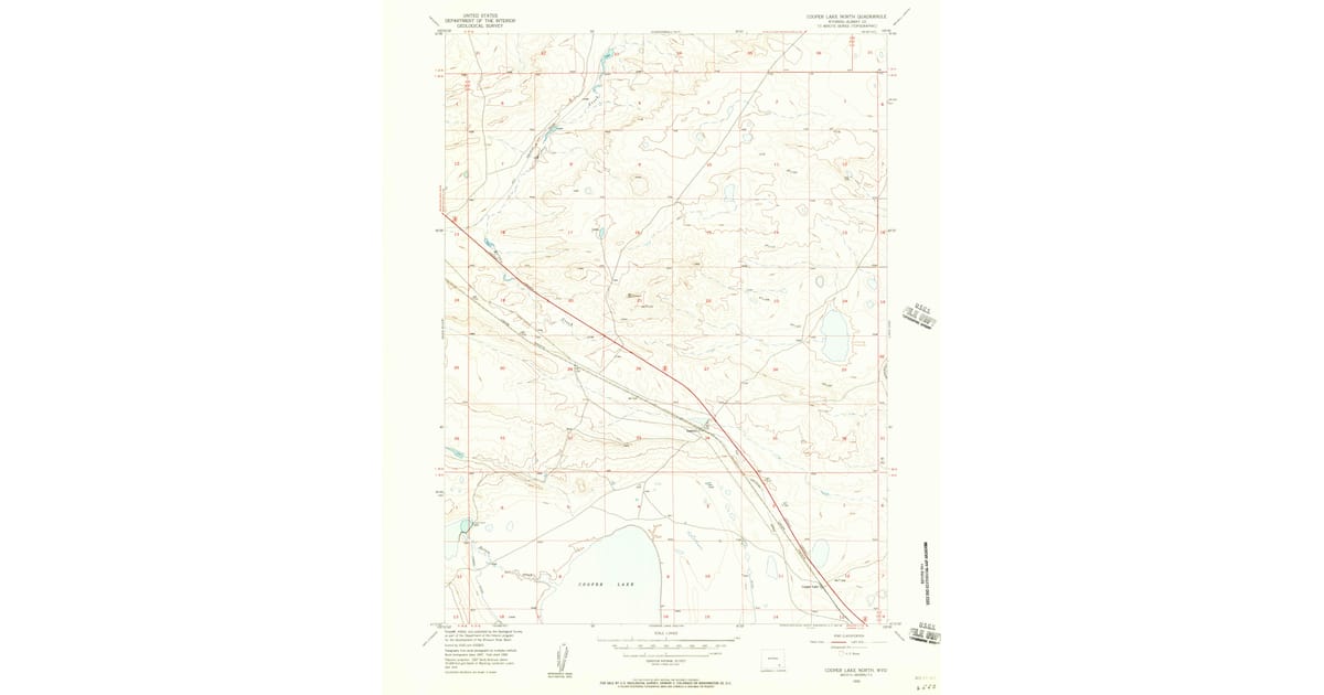 1955 Map of Cooper Lake North, Albany County, WY — High-Res | Pastmaps