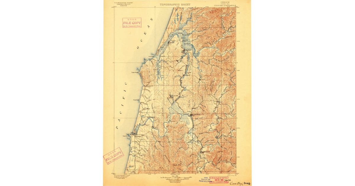 1900 Map of Coos Bay, OR — High-Res | Pastmaps