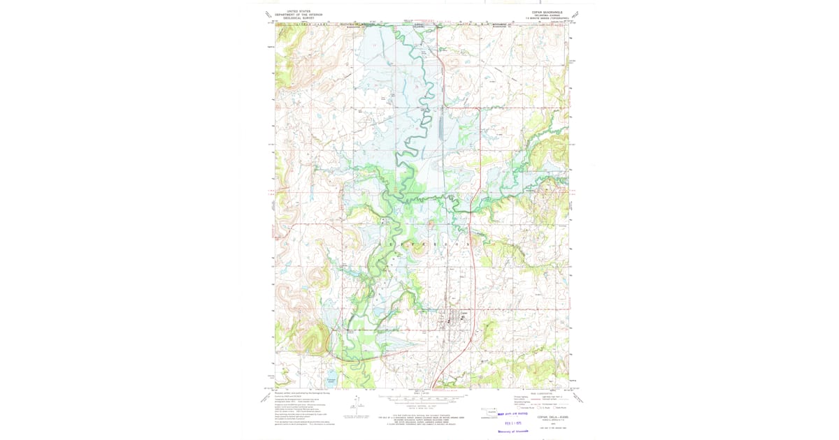 1972 Map of Copan, OK — High-Res | Pastmaps