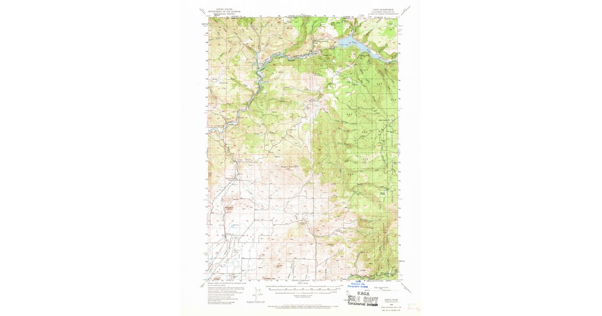 1962 Map of Copco, Siskiyou County, CA — High-Res | Pastmaps