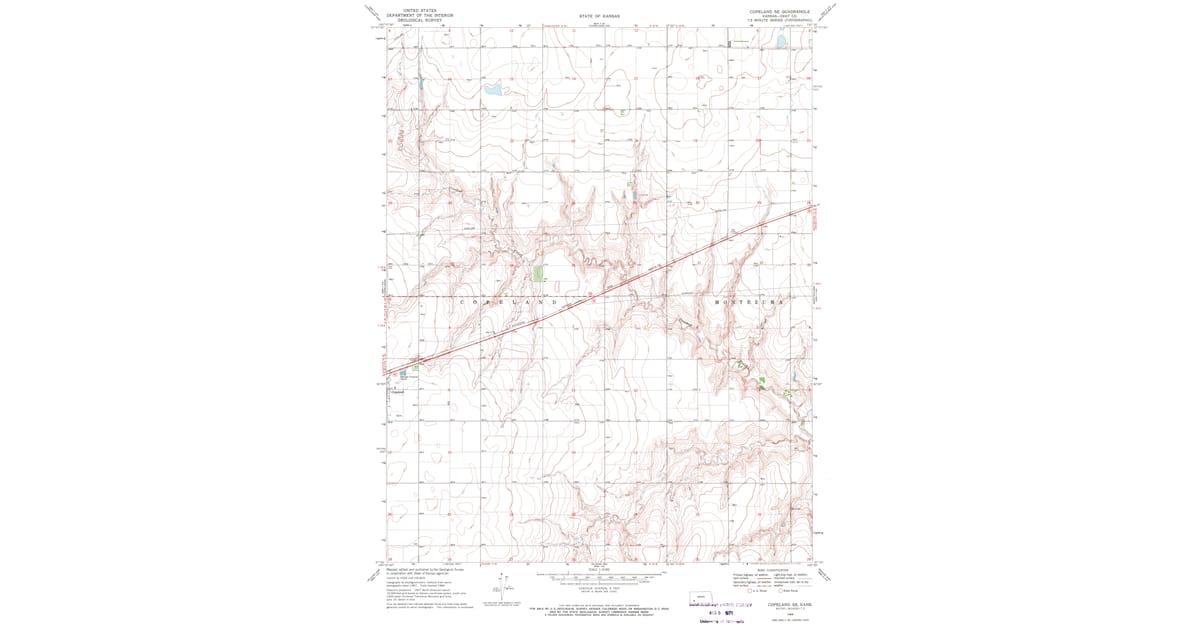 1969 Map of Copeland SE, Gray County, KS — High-Res | Pastmaps