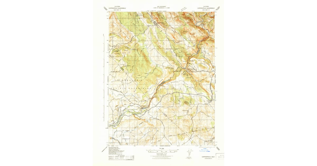 1942 Map of Copperopolis, CA — High-Res | Pastmaps