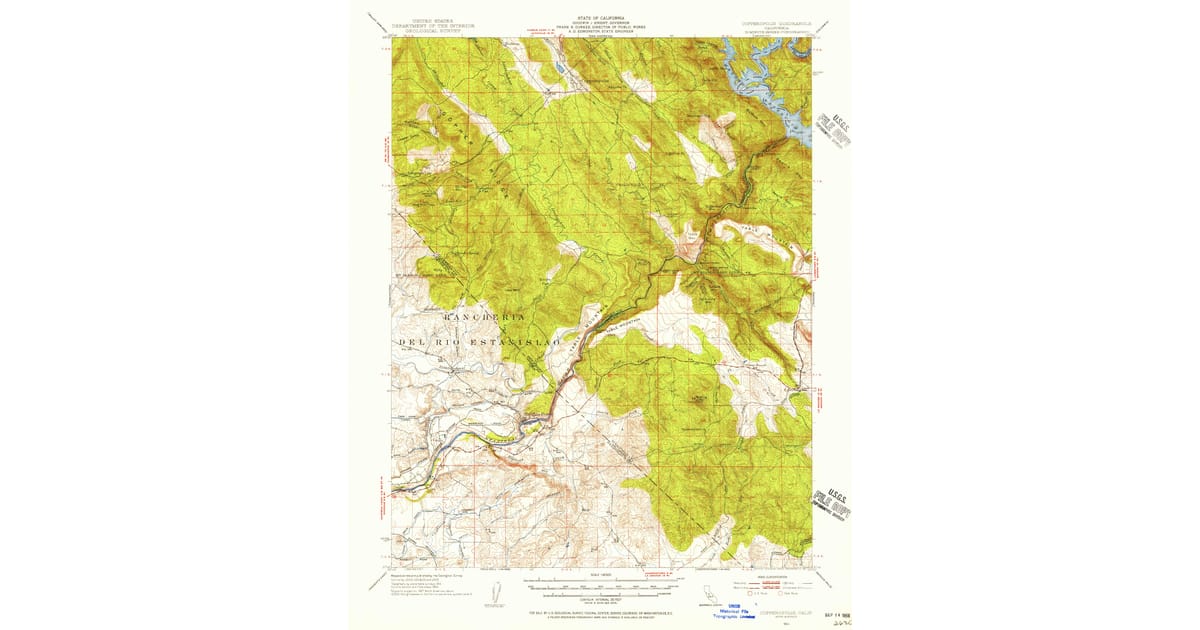1954 Map of Copperopolis, CA — High-Res | Pastmaps