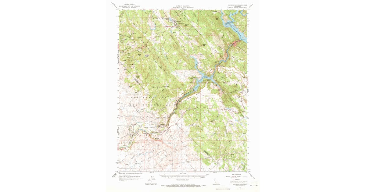 1962 Map of Copperopolis, CA — High-Res | Pastmaps