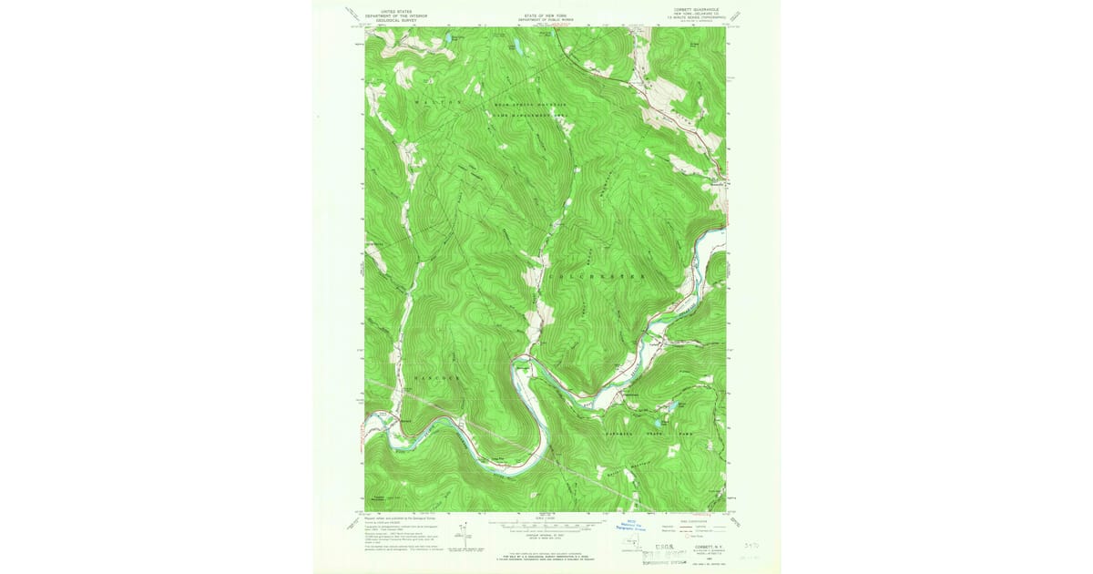 1965 Map of Corbett, Delaware County, NY — High-Res | Pastmaps