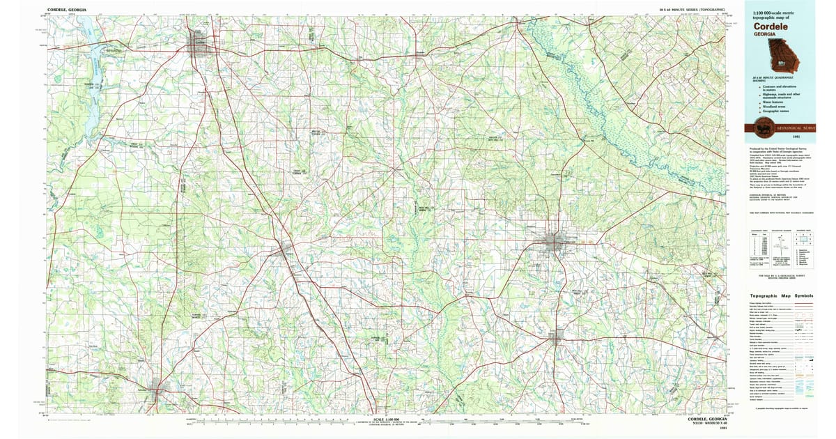 1980s Maps of Sylvester, GA | Pastmaps
