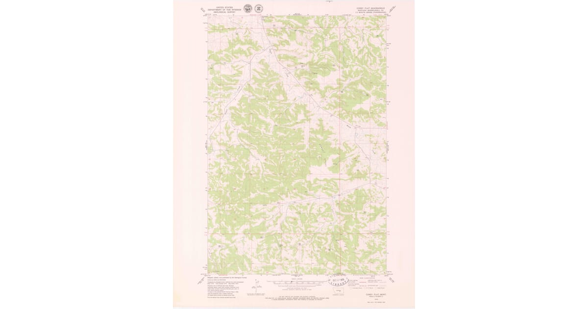 1979 Map of Corey Flat, Musselshell County, MT — High-Res | Pastmaps
