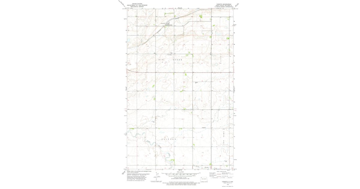 1978 Map of Corinth, Williams County, ND — High-Res | Pastmaps